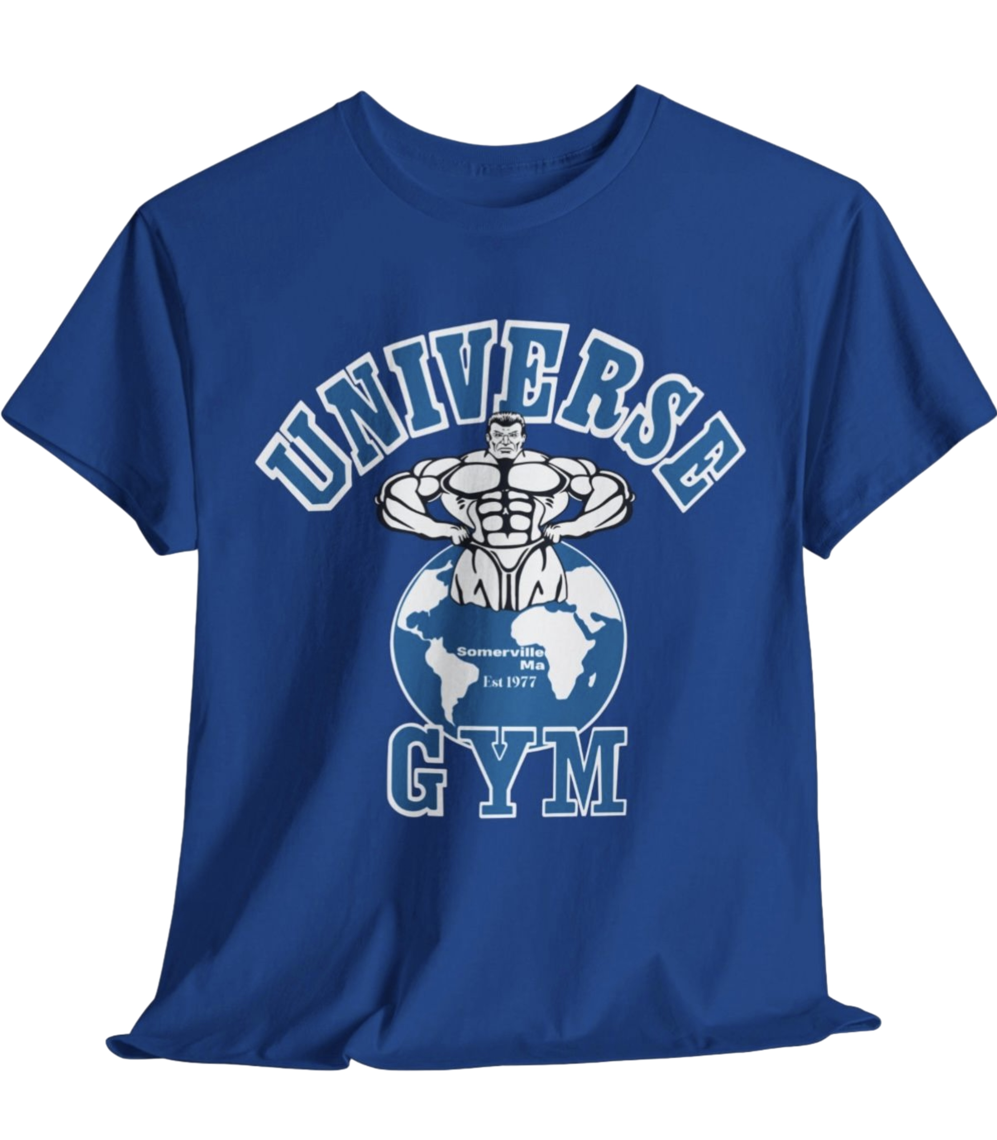 Universe Gym T-Shirt (Blue) - New for 2025 (Blue Logo) - BARBARIAN UNIVERSE